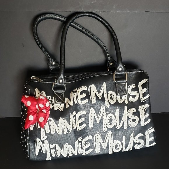 Disney | Bags | Authentic Disney Parks Minnie Mouse Purse Black White ...
